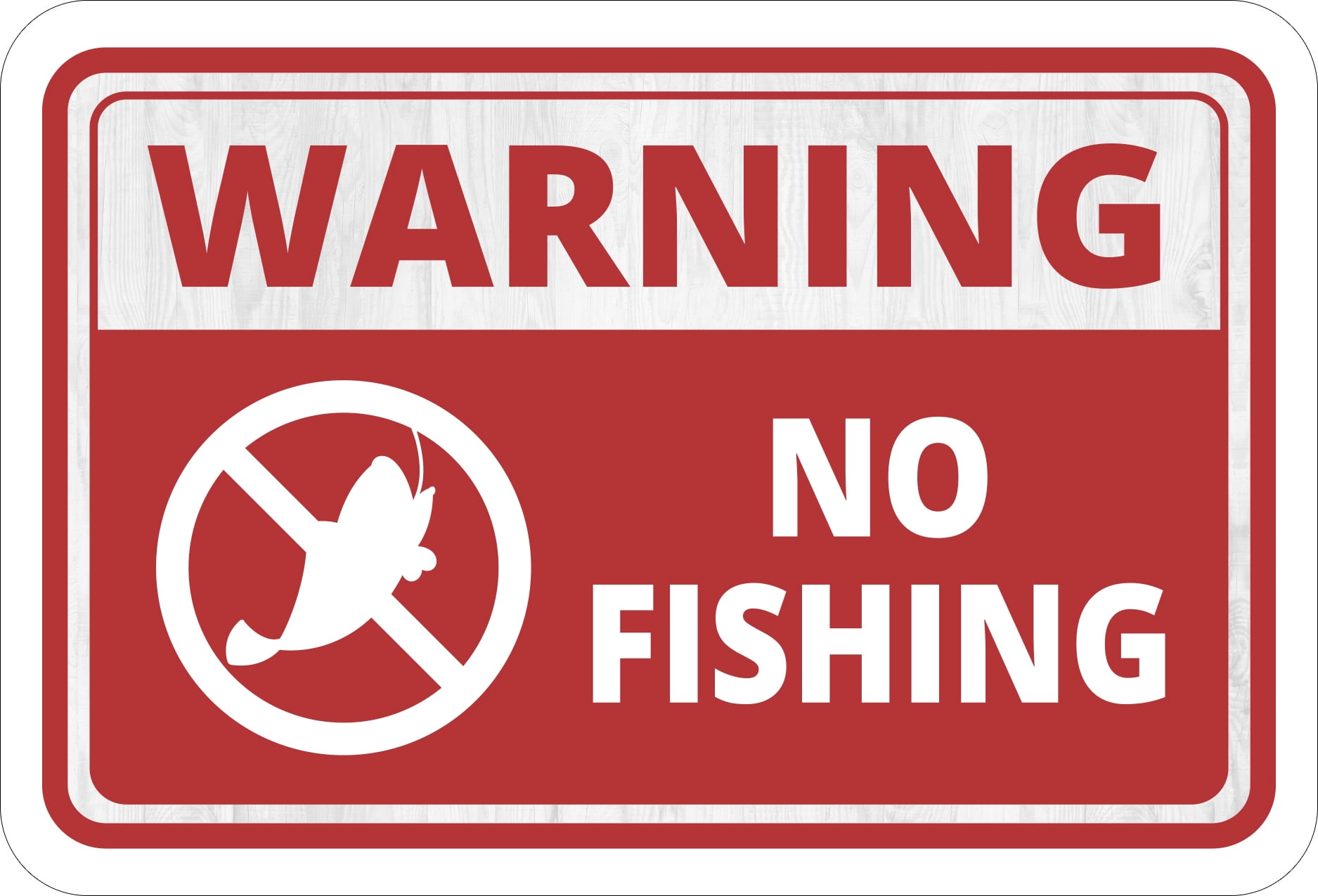 Classic Framed Plus Warning No Fishing Wall or Door Sign | Marina ...