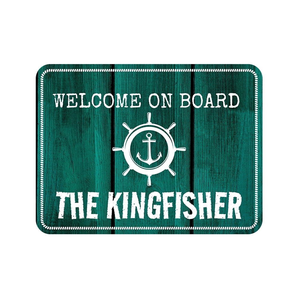 Classic Framed Plus Welcome On Board The Kingfisher Door or Wall Sign ...