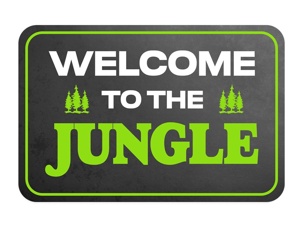 Classic Framed Plus Welcome To The Jungle Door or Wall Sign | Funny ...