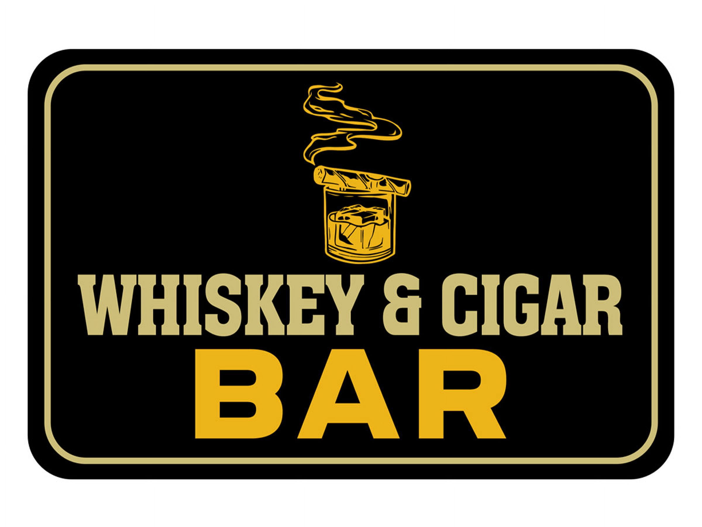 Classic Framed Plus Whiskey & Cigar Bar Wall or Door Sign | Funny Home ...