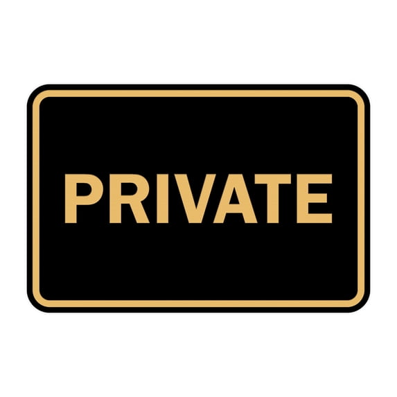 Classic Framed Private (Black /Gold) - Small - Walmart.com