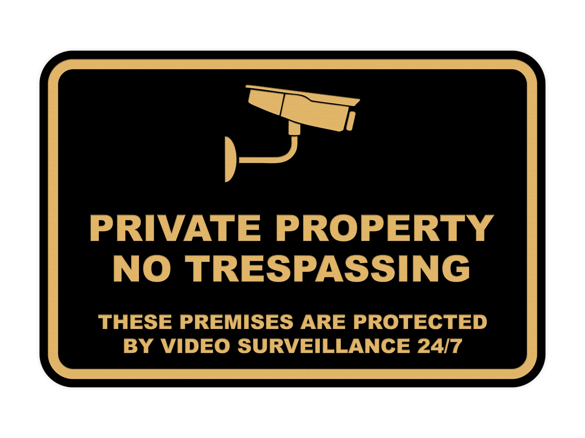 No Trespassing Violators Shot Funny Home Security Sign Shop/Garage Wall ...