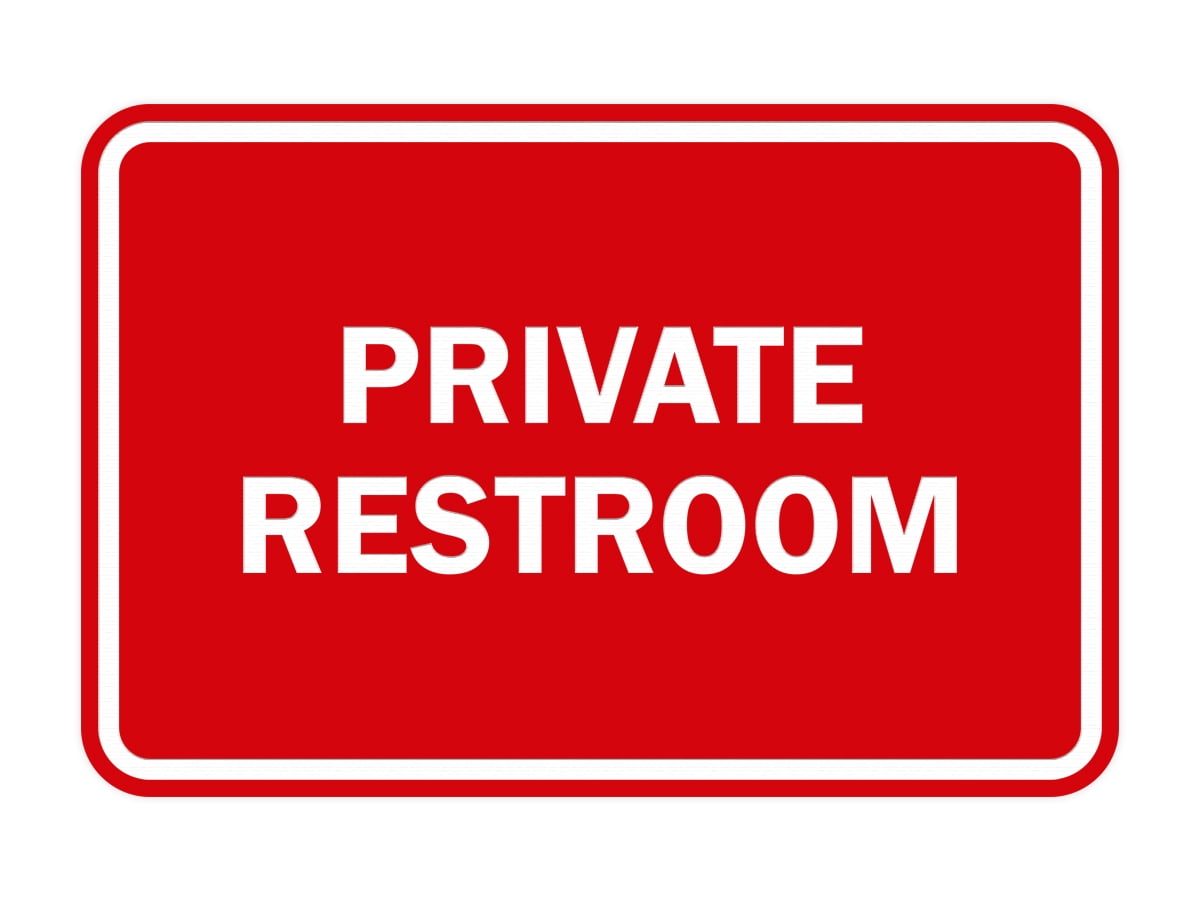 Classic Framed Private Restroom Sign (Red) - Large - Walmart.com