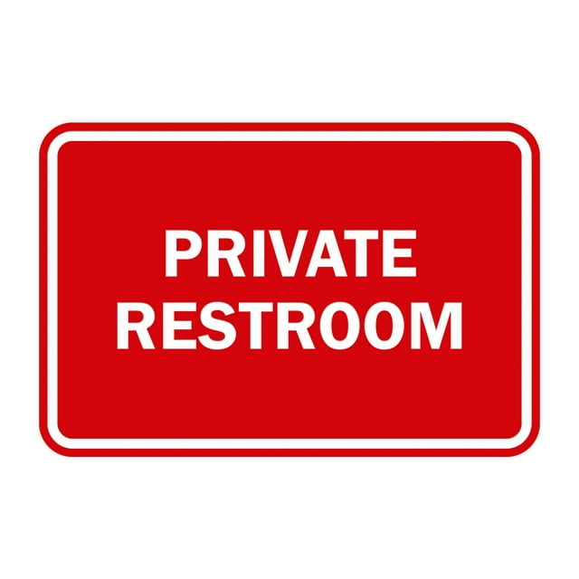 Classic Framed Private Restroom Sign (Red) - Small - Walmart.com