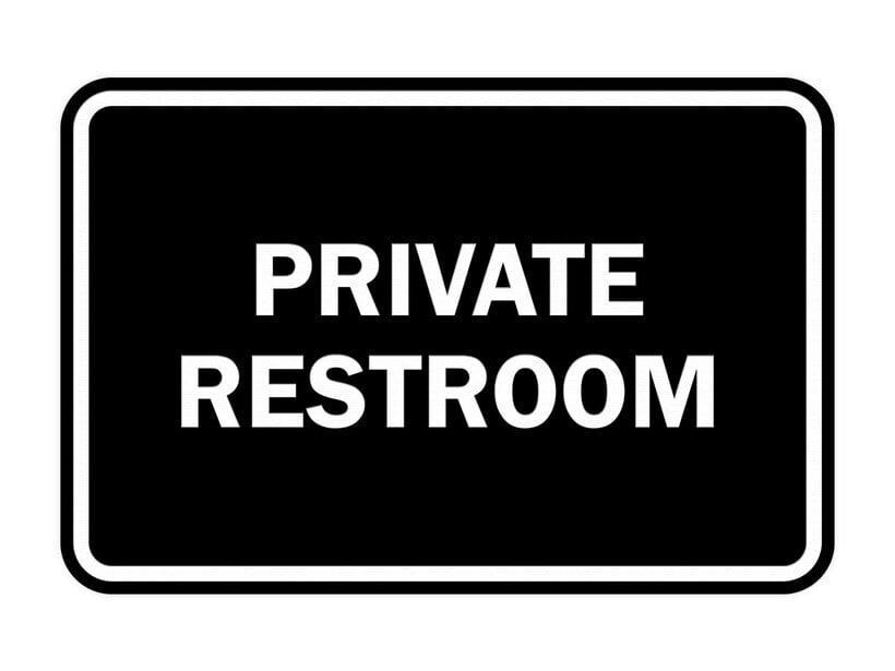 Classic Framed Private Restroom Sign SIZE: 12" x 16" - Walmart.com