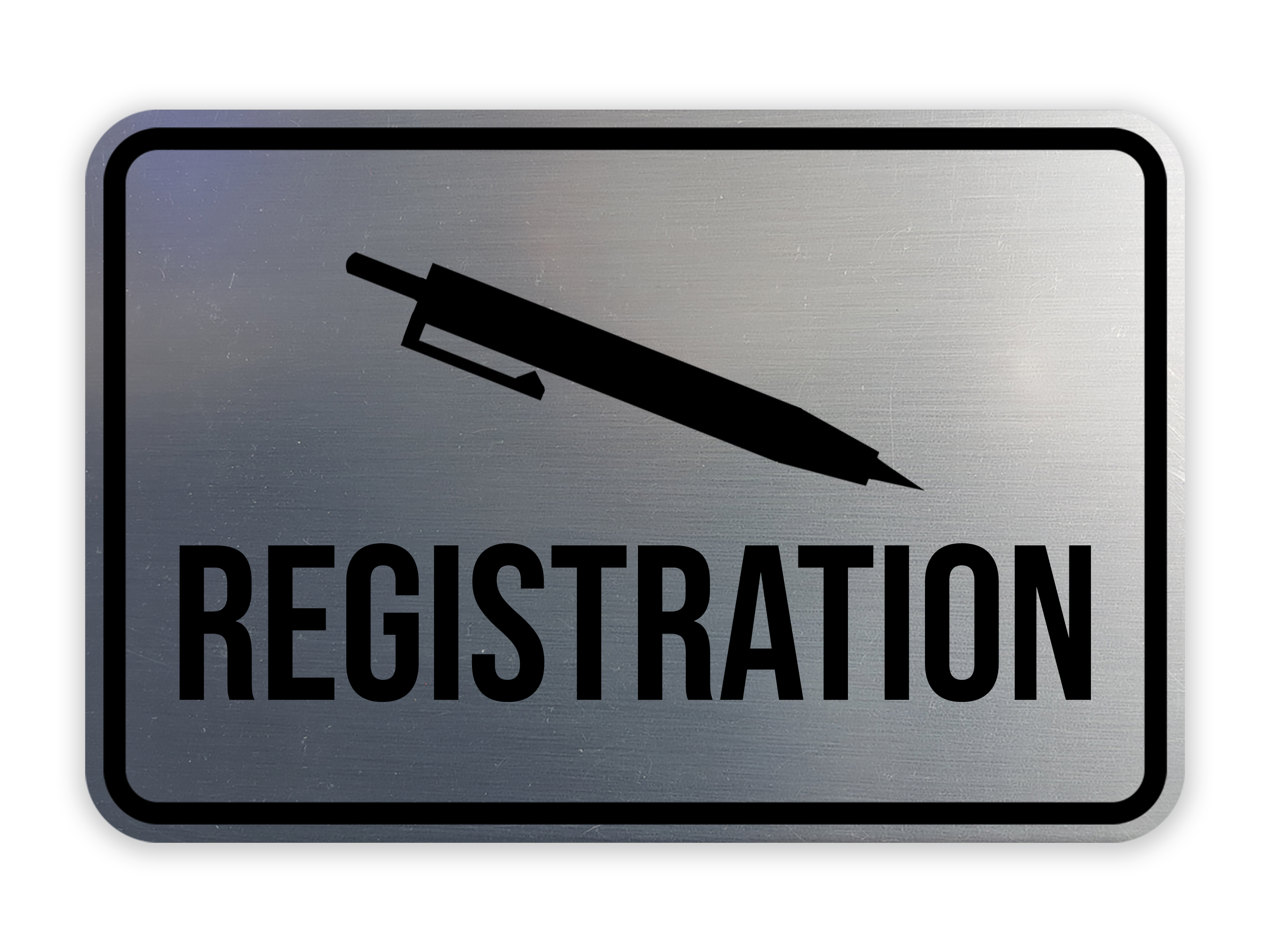 Classic Framed Registration Sign (Navy Blue / White) - Large - Walmart.com