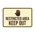Classic Framed Restricted Area Keep Out Sign (Black /Gold) - Small ...