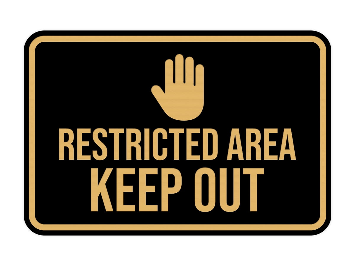 Classic Framed Restricted Area Keep Out Sign (Blue) - Small - Walmart.com