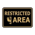Classic Framed Restricted Area Sign (Black /Gold) - Small - Walmart.com