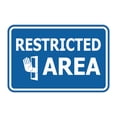 Classic Framed Restricted Area Sign (Blue) - Large - Walmart Business ...