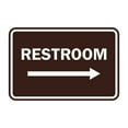 Classic Framed Restroom Directional Right Arrow (Dark Brown) - Medium ...