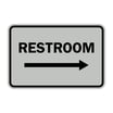 Classic Framed Unisex Restroom Sign (Navy Blue / White) - Large ...