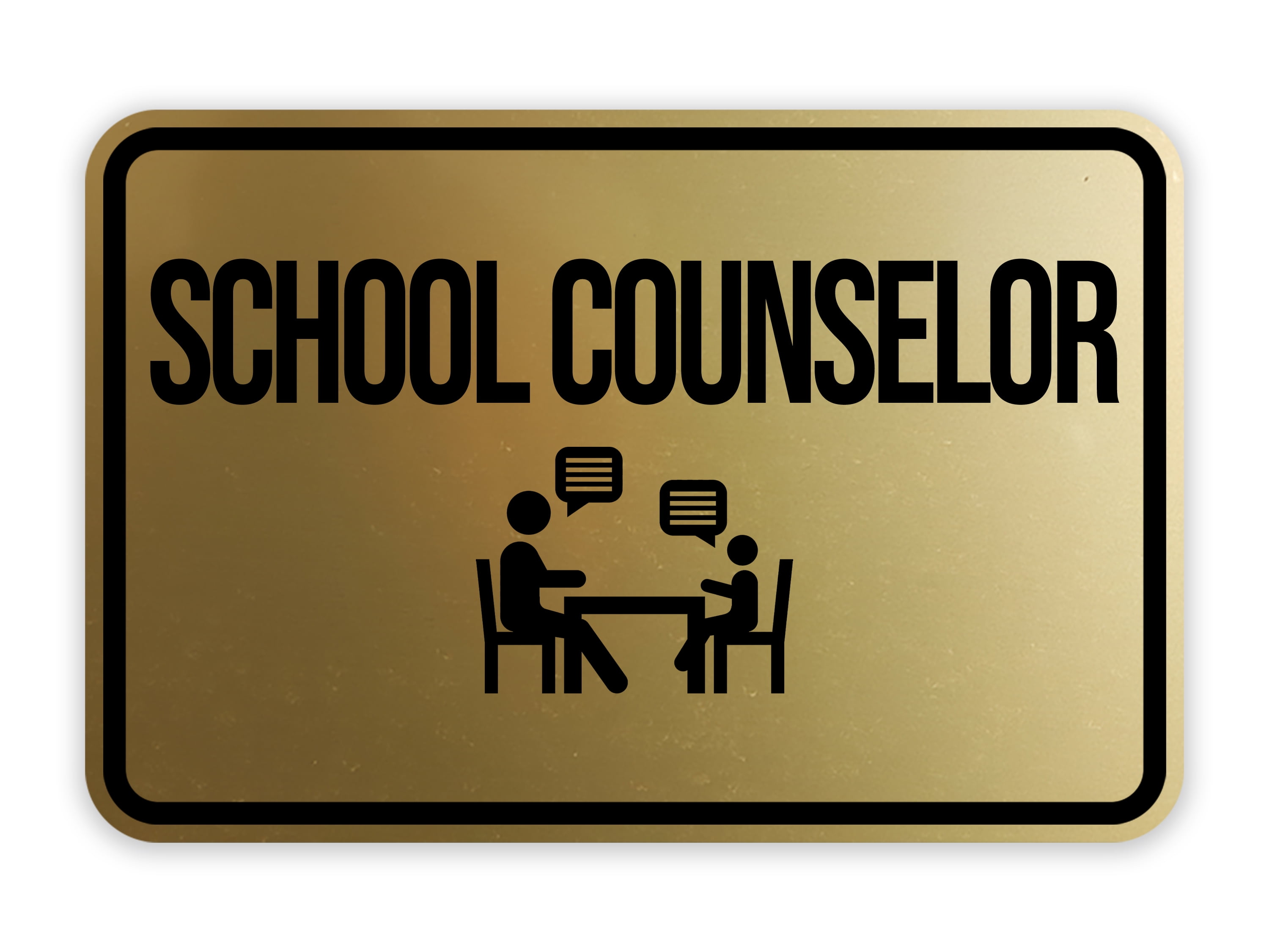 Classic Framed School Counselor Sign (Black Gold) - Large - Walmart.com