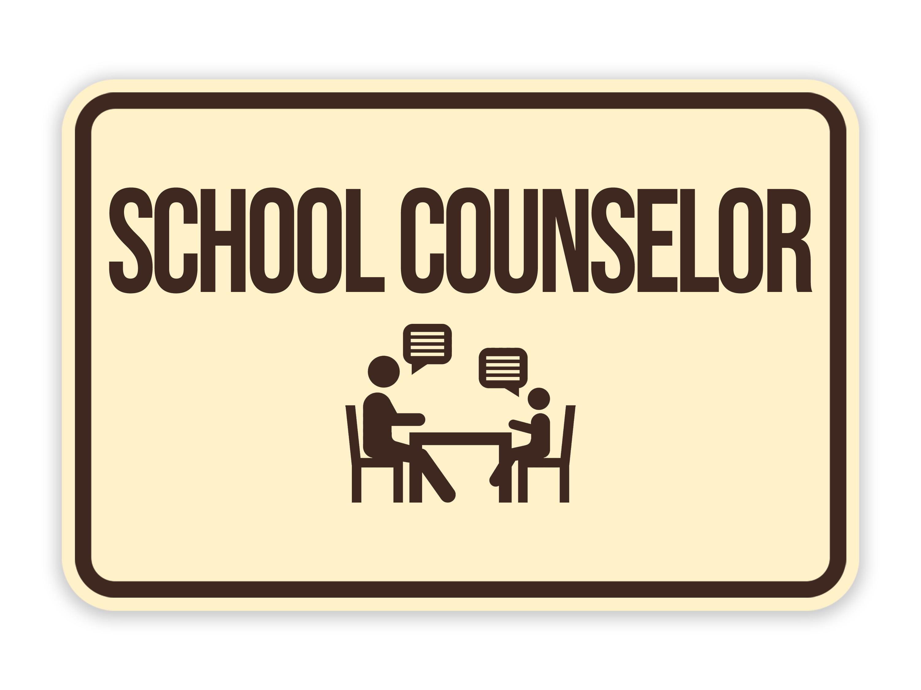 Classic Framed School Counselor Sign (Black /Gold) - Small - Walmart.com