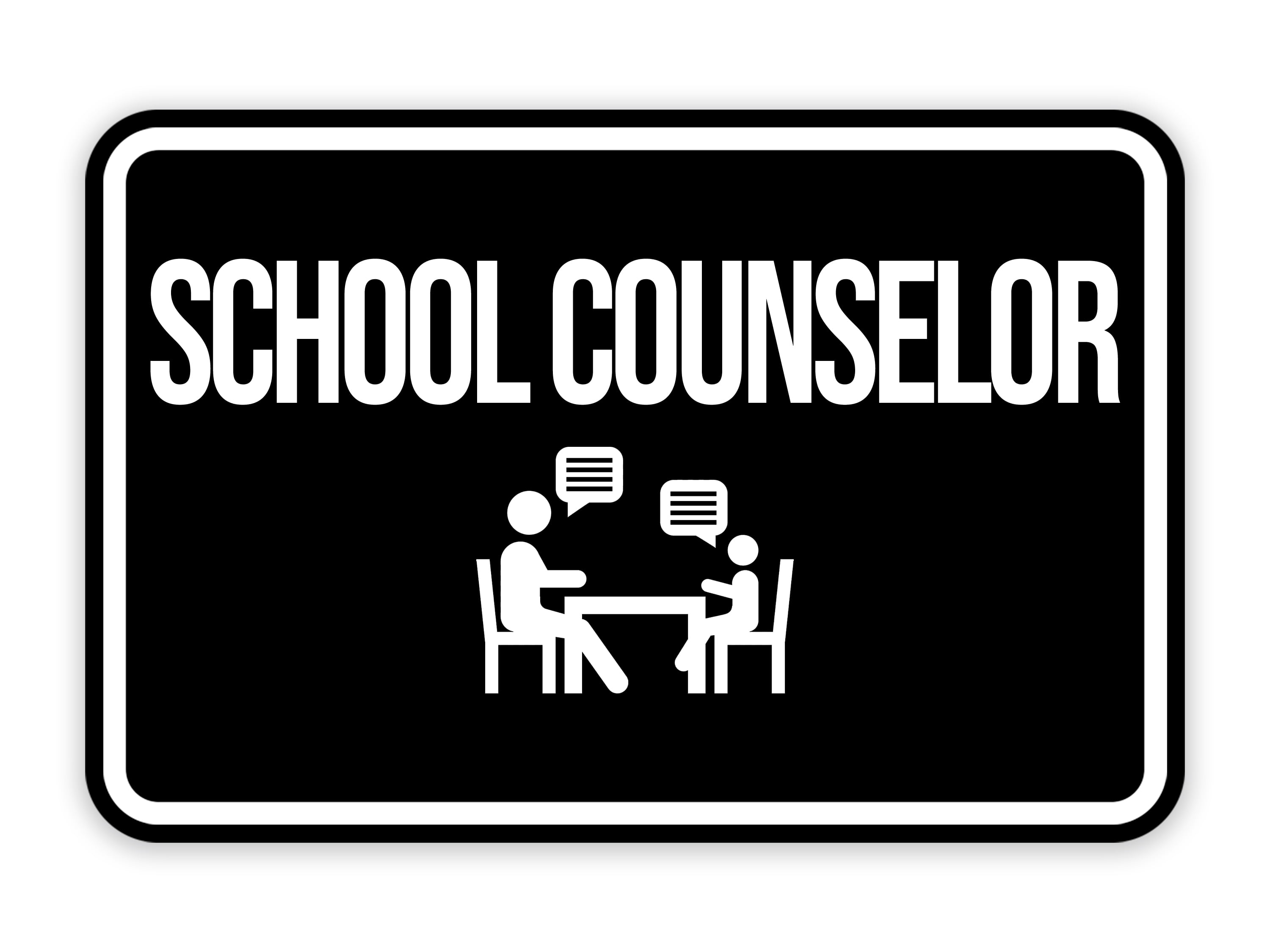 Classic Framed School Counselor Sign (Brushed Silver) - Small - Walmart.com