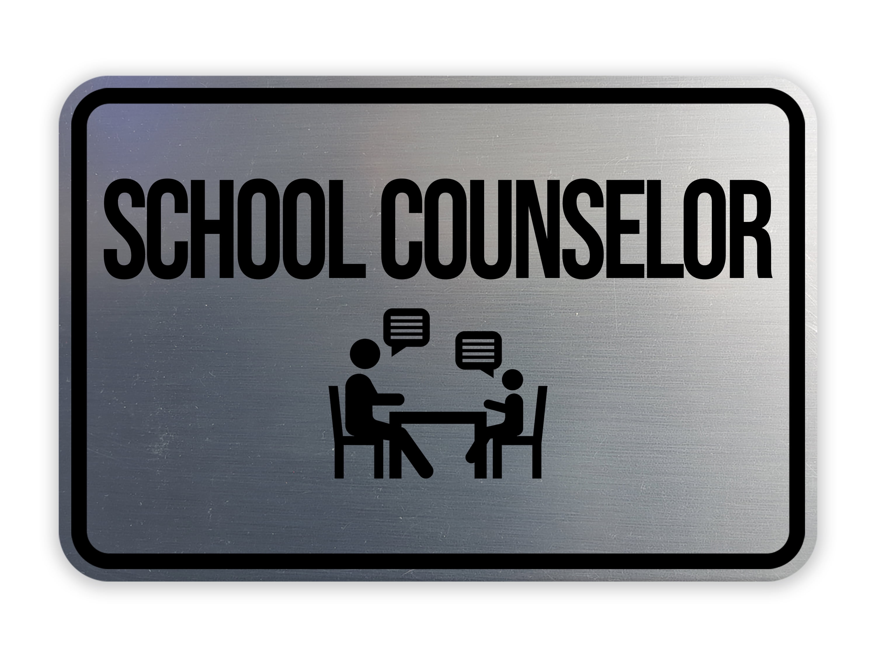 Classic Framed School Counselor Sign (Navy Blue / White) - Large ...