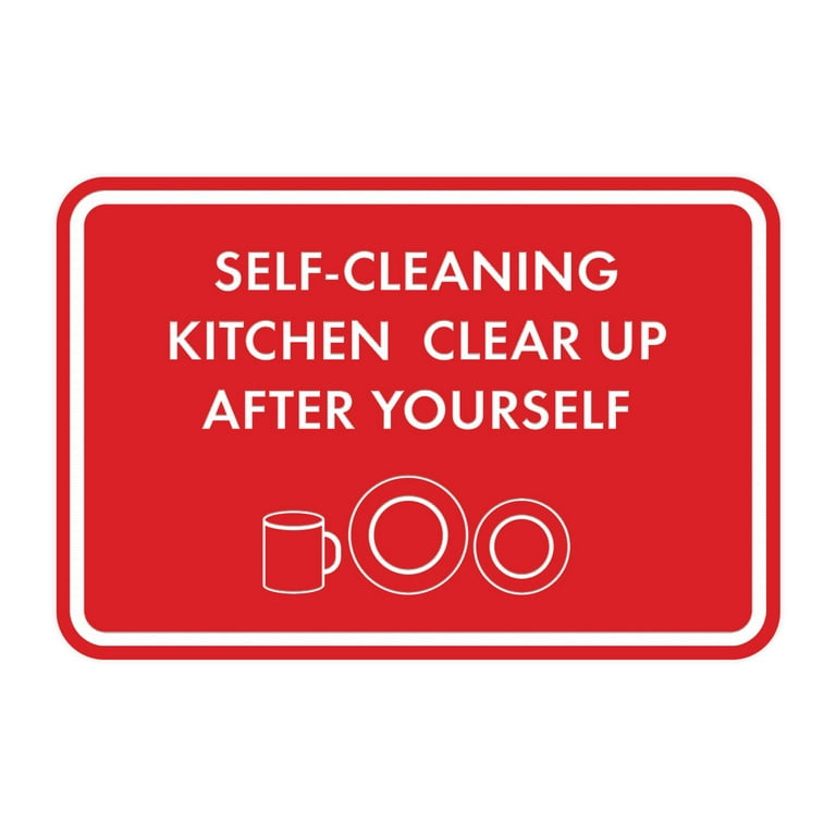 Clean Kitchen Sign Please Clean Up After Yourself, Printable Cleaning