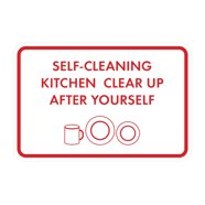 Classic Framed Please Wash Your Own Cups and Dishes Sign (Blue) - Small ...