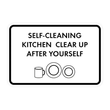 Classic Framed Please Wash Your Own Cups and Dishes Sign (White ...