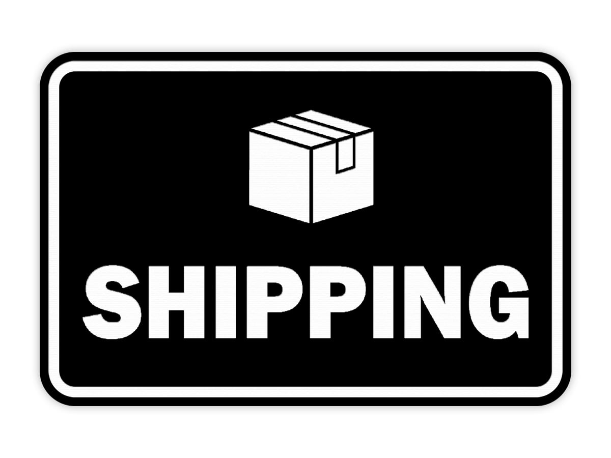 Classic Framed Shipping Sign (Black) - Large - Walmart.com