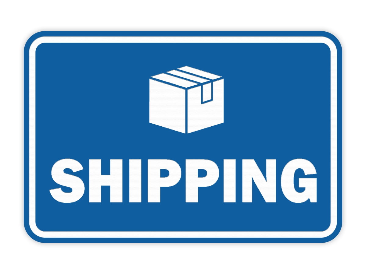 Classic Framed Shipping Sign (Blue) - Medium - Walmart.com