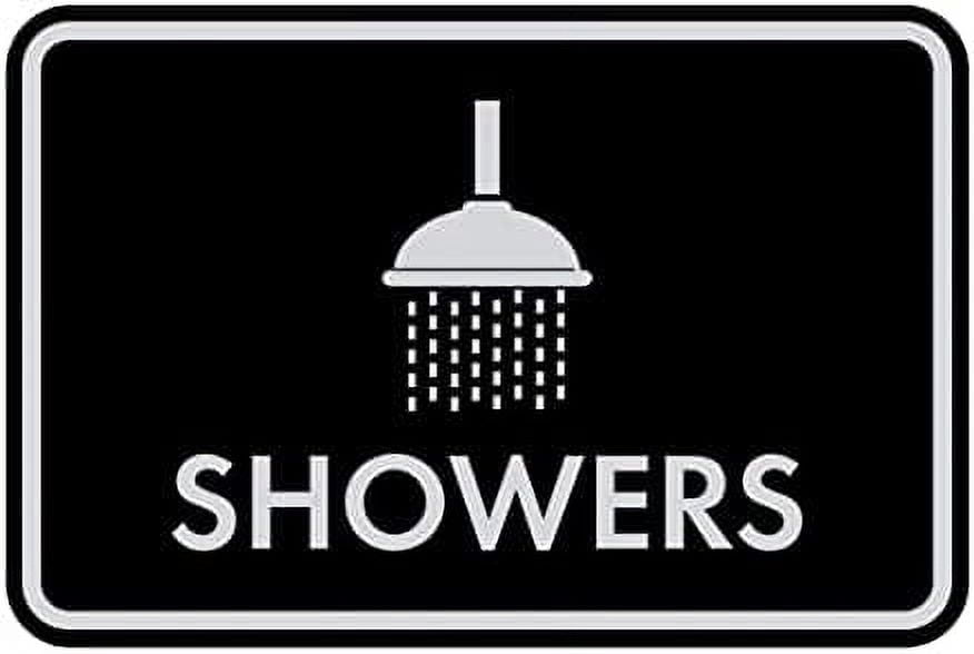 Classic Framed Showers Sign (Black/Silver) - Small - Walmart.com