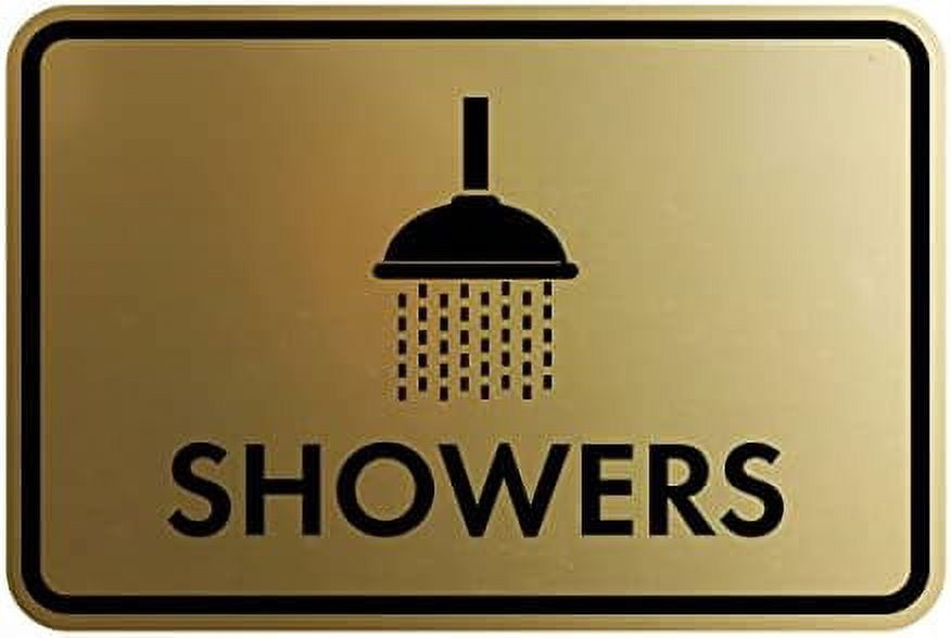 Classic Framed Showers Sign (Brushed Gold) - Medium - Walmart.com