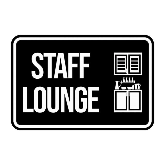 Classic Framed Staff Lounge Sign (Blue) - Medium - Walmart.com