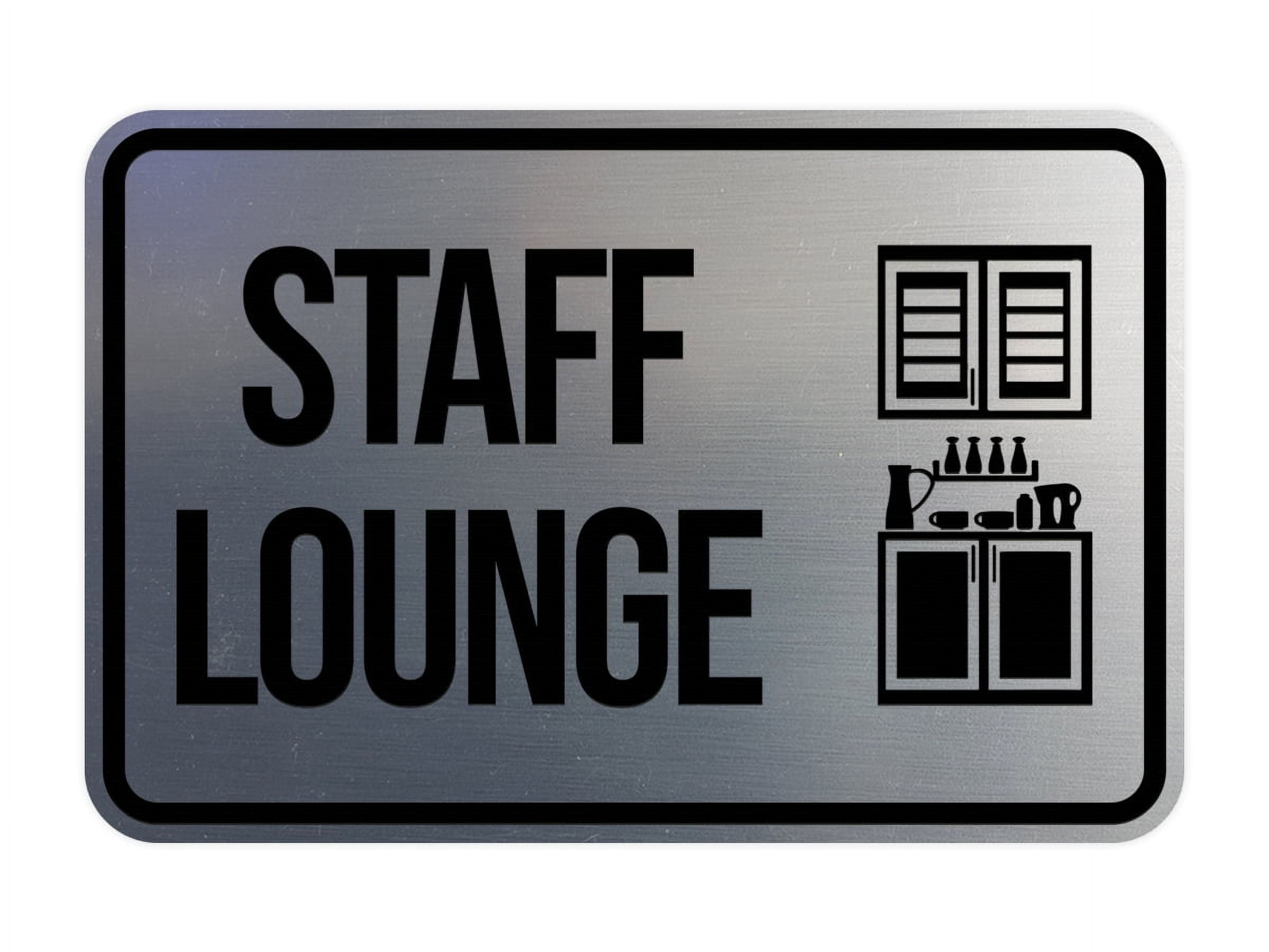 Classic Framed Staff Lounge Sign (Navy Blue / White) - Large - Walmart.com
