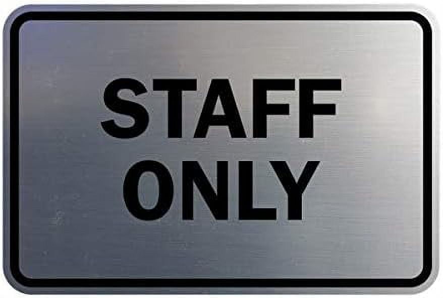 Classic Framed Staff Sign (Brushed Silver) - Medium - Walmart.com
