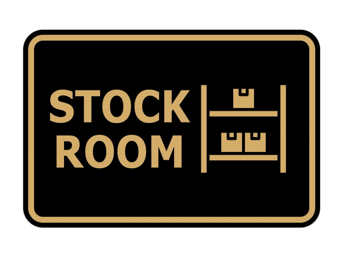 Classic Framed Stock Room Sign (Black Gold) - Large - Walmart.com