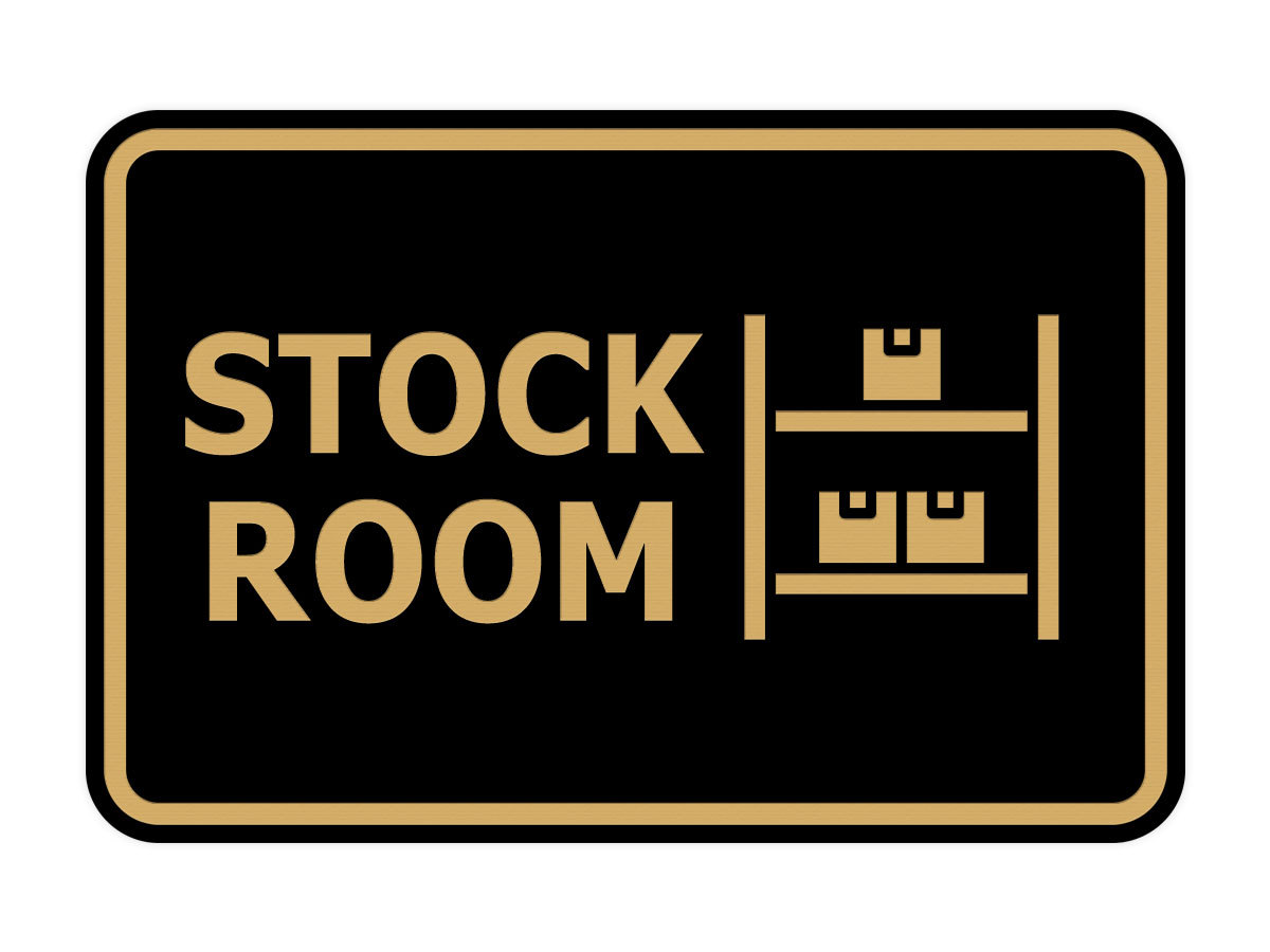 Classic Framed Stock Room Sign (Black /Gold) - Small - Walmart.com