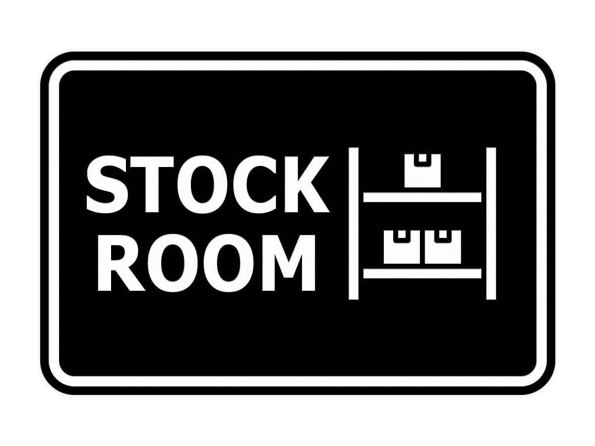 Classic Framed Stock Room Sign (Black) - Large - Walmart.com