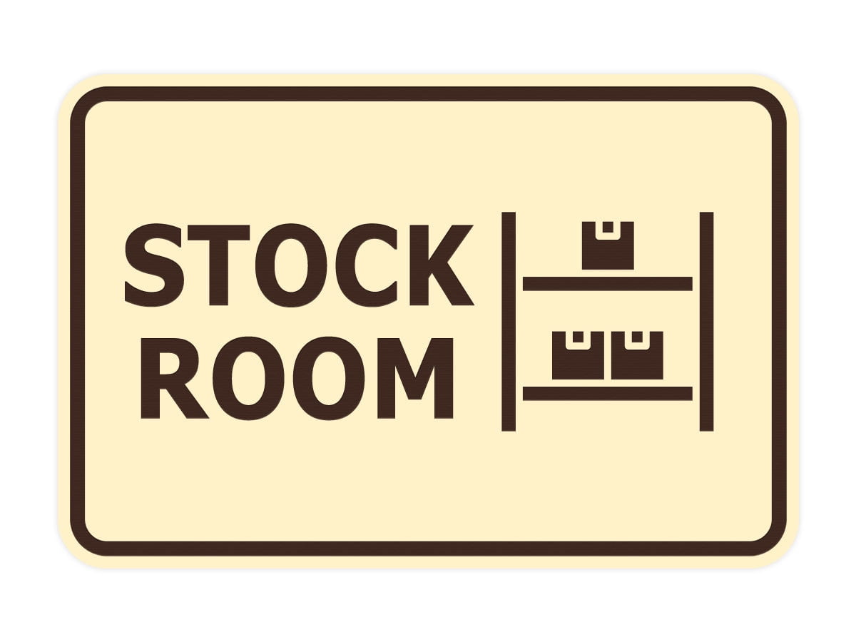 Classic Framed Stock Room Sign (Ivory/Dark Brown) - Large - Walmart.com