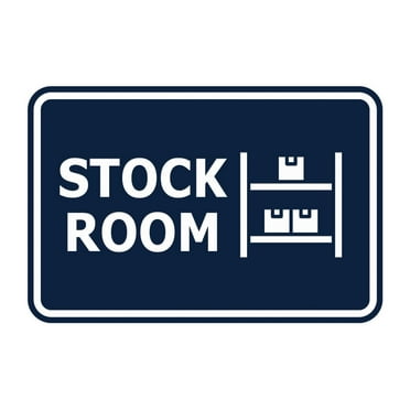 Classic Framed Storage Room Sign (Navy Blue / White) - Small - Walmart.com