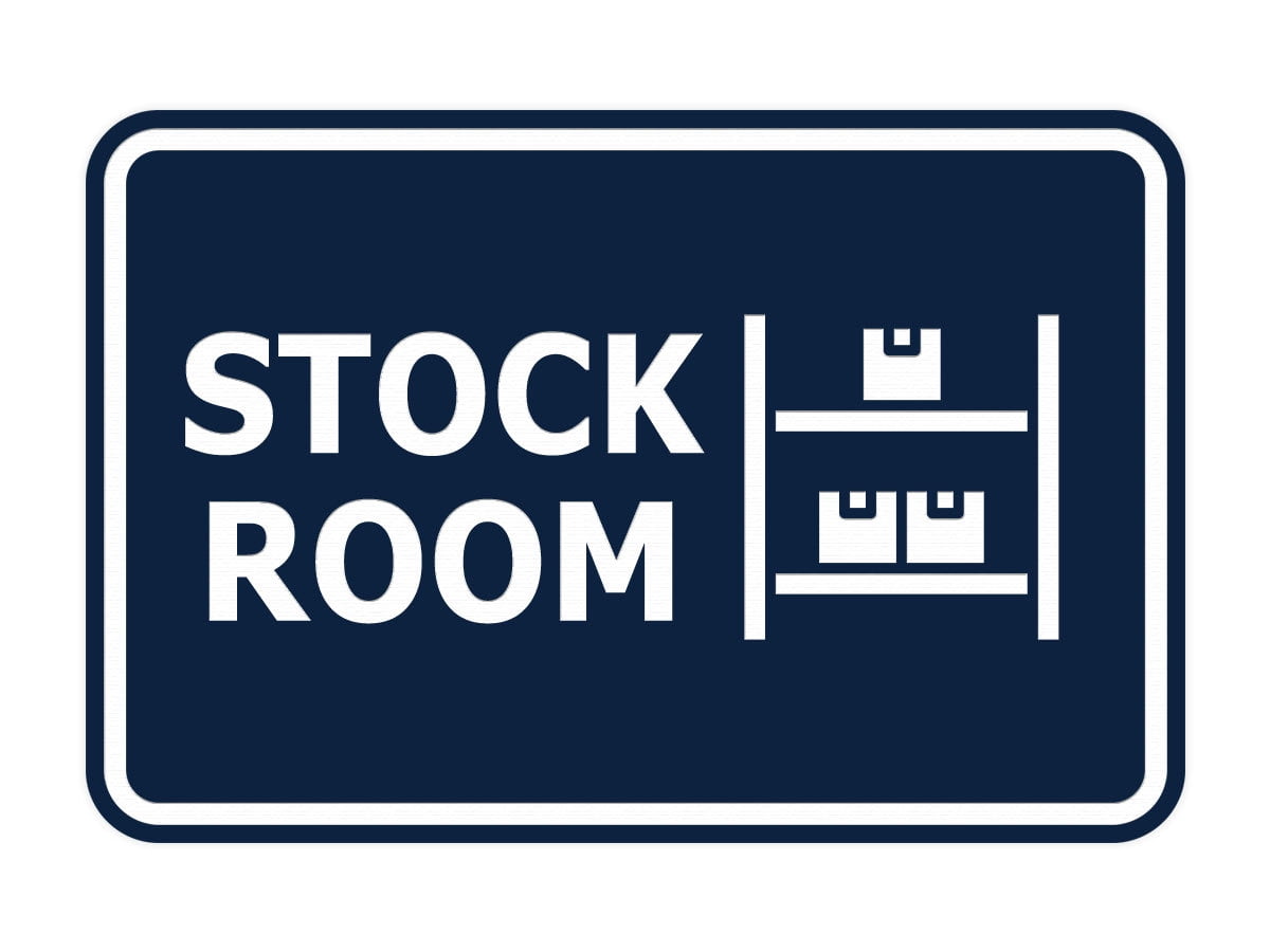 Classic Framed Stock Room Sign (Navy Blue / White) - Small - Walmart.com
