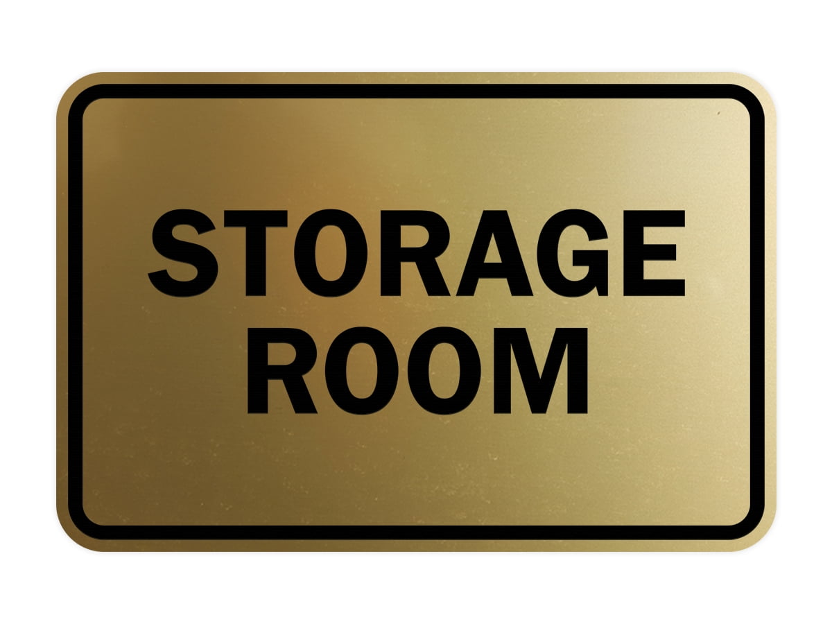 Classic Framed Storage Room Sign (Brushed Gold) - Small - Walmart.com