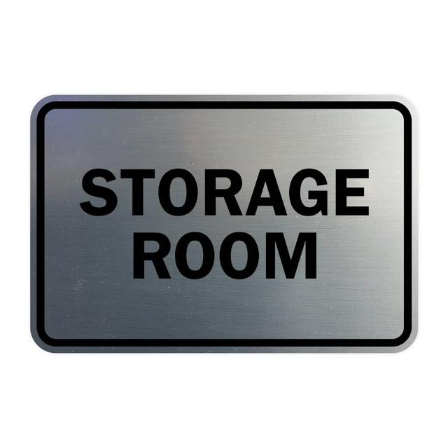 Classic Framed Storage Room Sign (Brushed Silver) - Large - Walmart.com