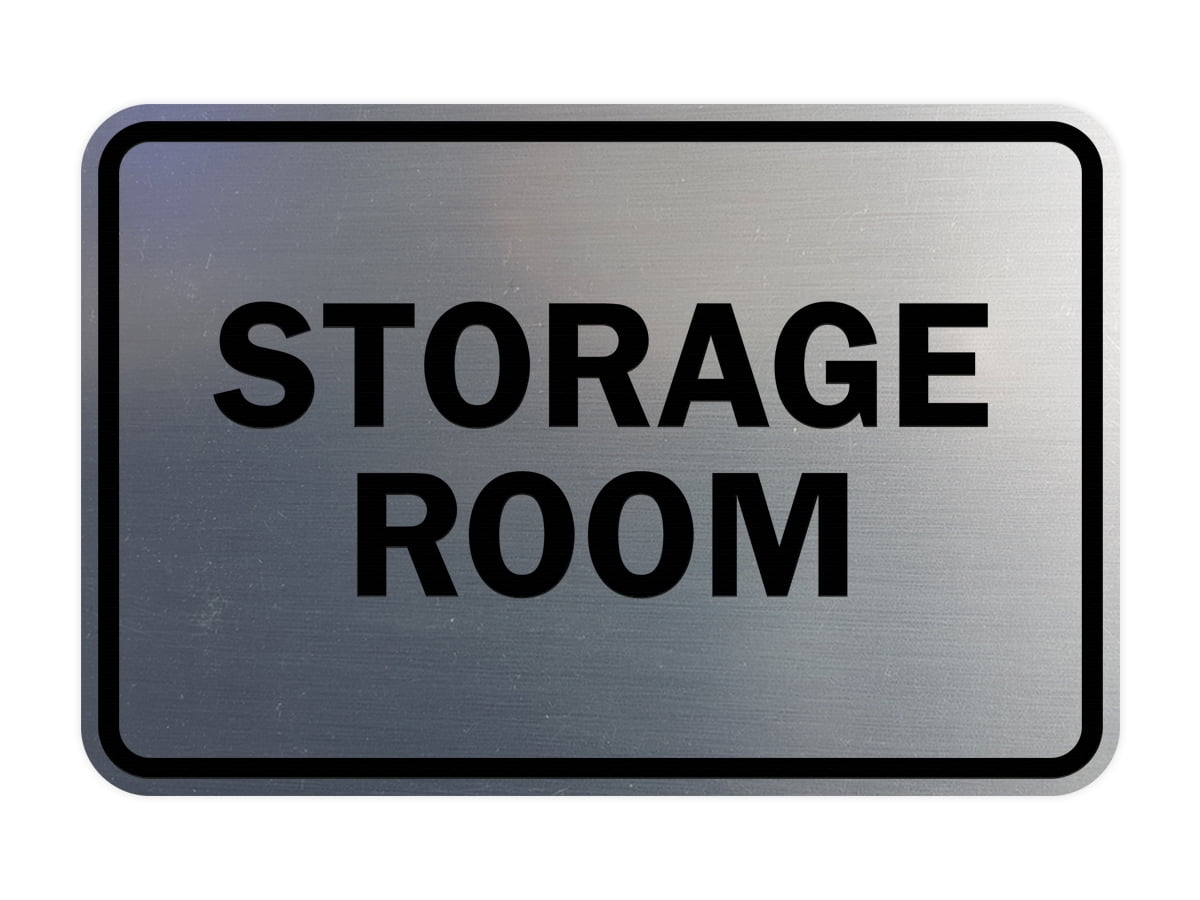 Classic Framed Storage Room Sign (Brushed Silver) - Medium - Walmart.com