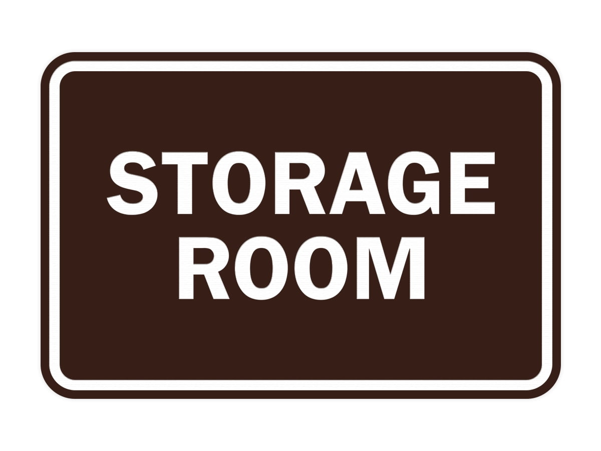 Classic Framed Storage Room Sign (Dark Brown) - Large - Walmart.com