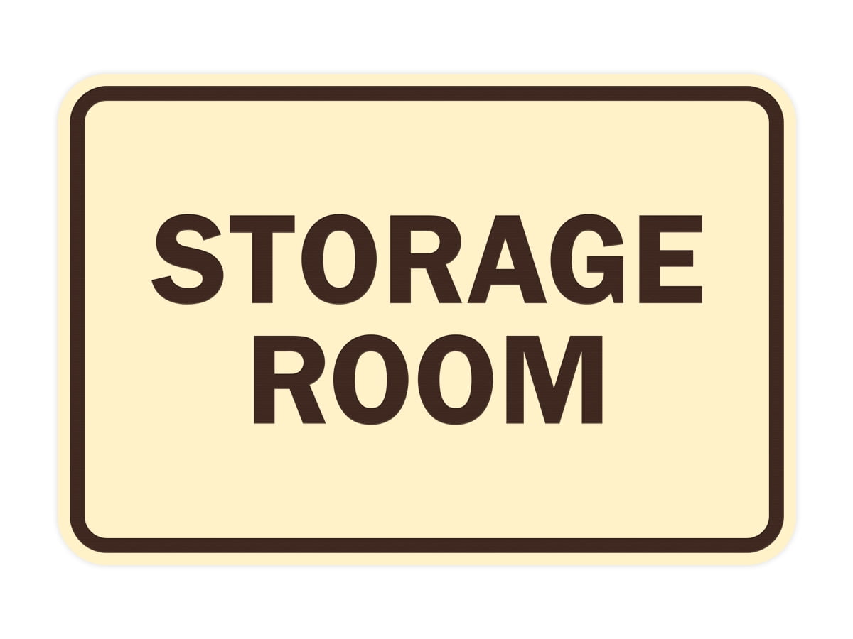 Classic Framed Storage Room Sign (Ivory/Dark Brown) - Medium - Walmart.com