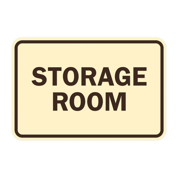 Classic Framed Storage Room Sign (Ivory/Dark Brown) - Medium - Walmart.com