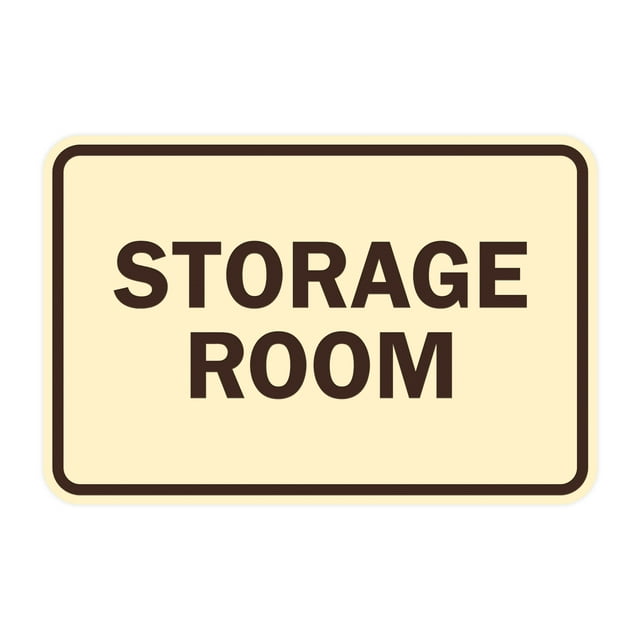 Classic Framed Storage Room Sign (Ivory/Dark Brown) - Medium - Walmart.com