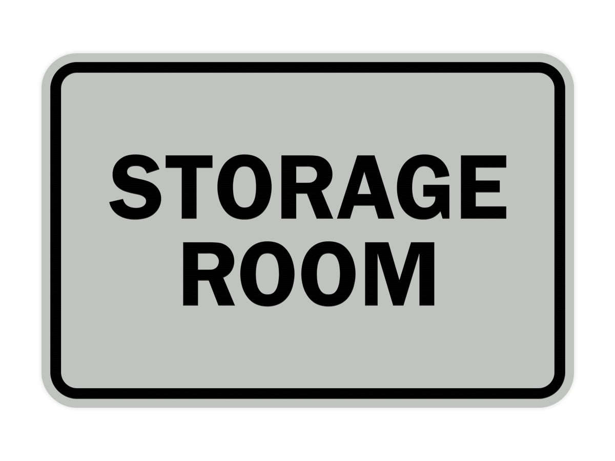 Classic Framed Storage Room Sign (Lt Gray) - Large - Walmart.com