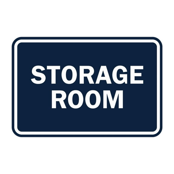 Classic Framed Storage Room Sign (Navy Blue / White) - Large - Walmart.com
