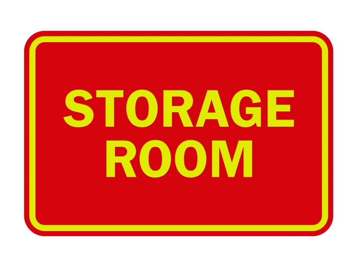 Classic Framed Storage Room Sign (Red/Yellow) - Small - Walmart.com