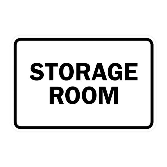 Classic Framed Storage Room Sign (White) - Large - Walmart.com