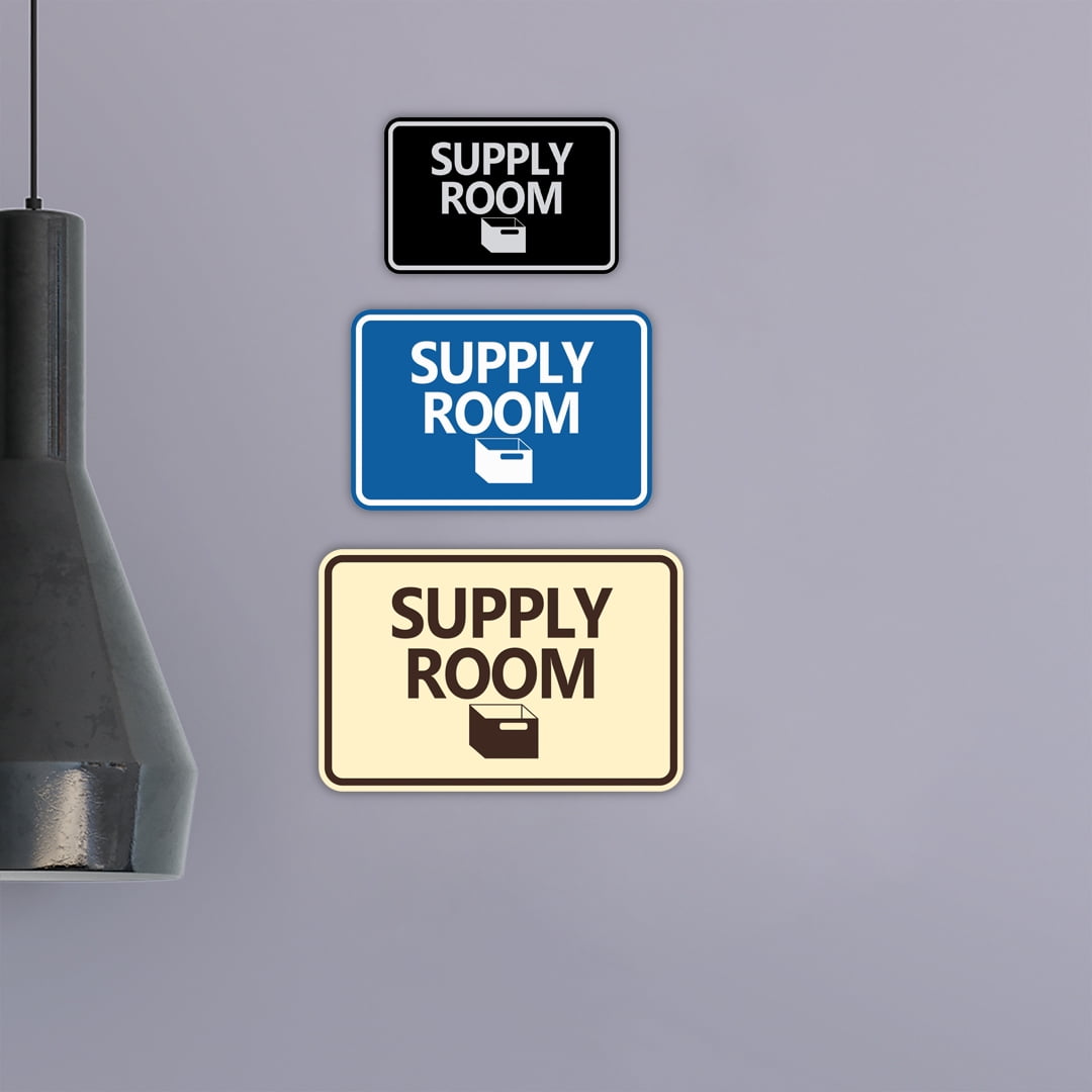 Classic Framed Supply Room Sign (Blue) - Medium - Walmart.com