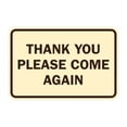 Classic Framed Thank You Please Come Again Sign (Ivory/Dark Brown ...