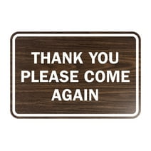 Thank You Please Come Again Sign - Walmart.com